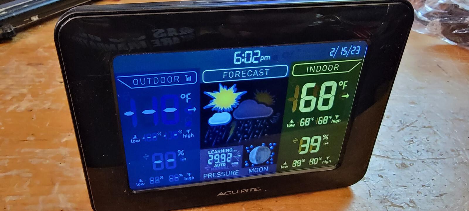 AcuRite 02027A1 Color Weather Station only High Low Temperature ...