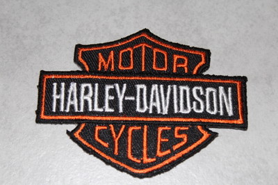 EMBROIDERED PATCH HD BIKE SCOOTER JACKET HELMET BOOTS GLOVES TOPBOX ...