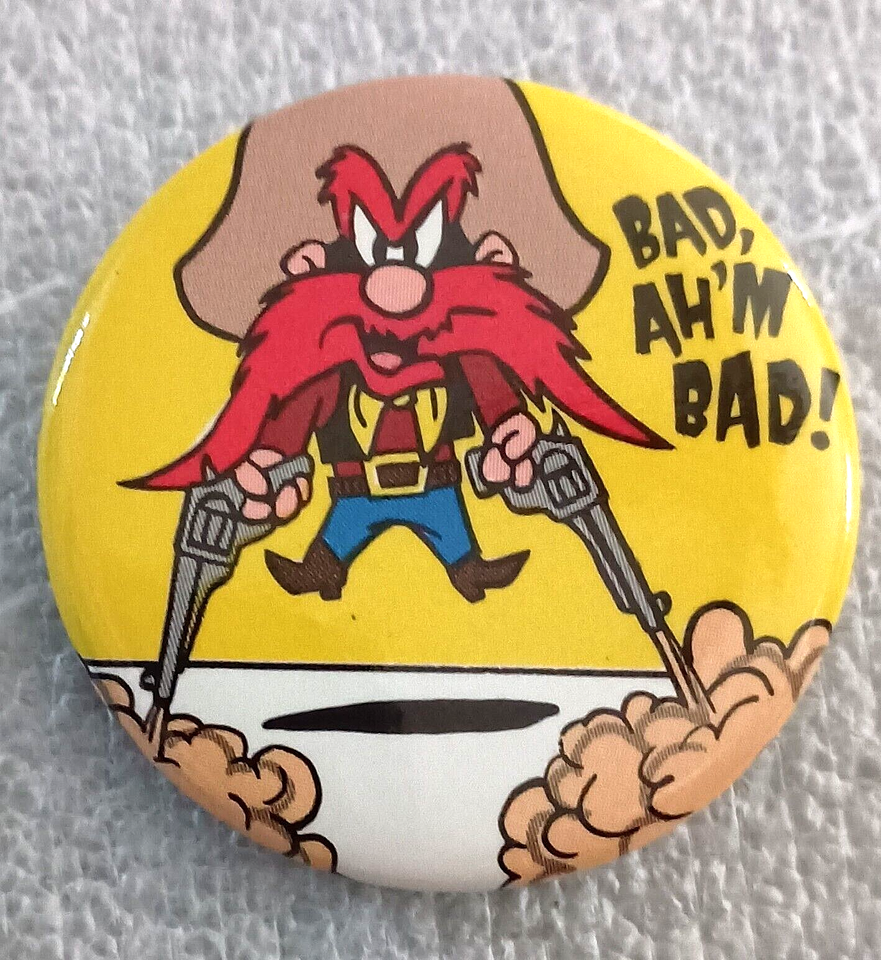 Vintage Yosemite Sam WB Warner Brothers Button Pin New NOS 1990 | eBay