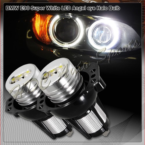 For 2006-2008 BMW E90/E91 325i 328i Bright White LED 6W Angel Eye Halo ...