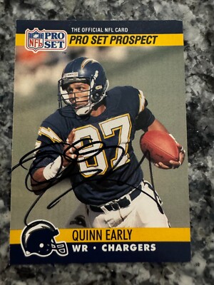 Quinn Early Signed SAN DIEGO CHARGERS Card 1990 Pro Set | eBay