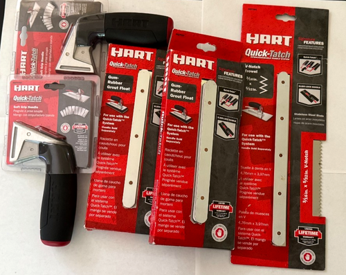 Hart Quick-Tatch Trowel Grout Float & Handle Bundle Lot of 5 | eBay