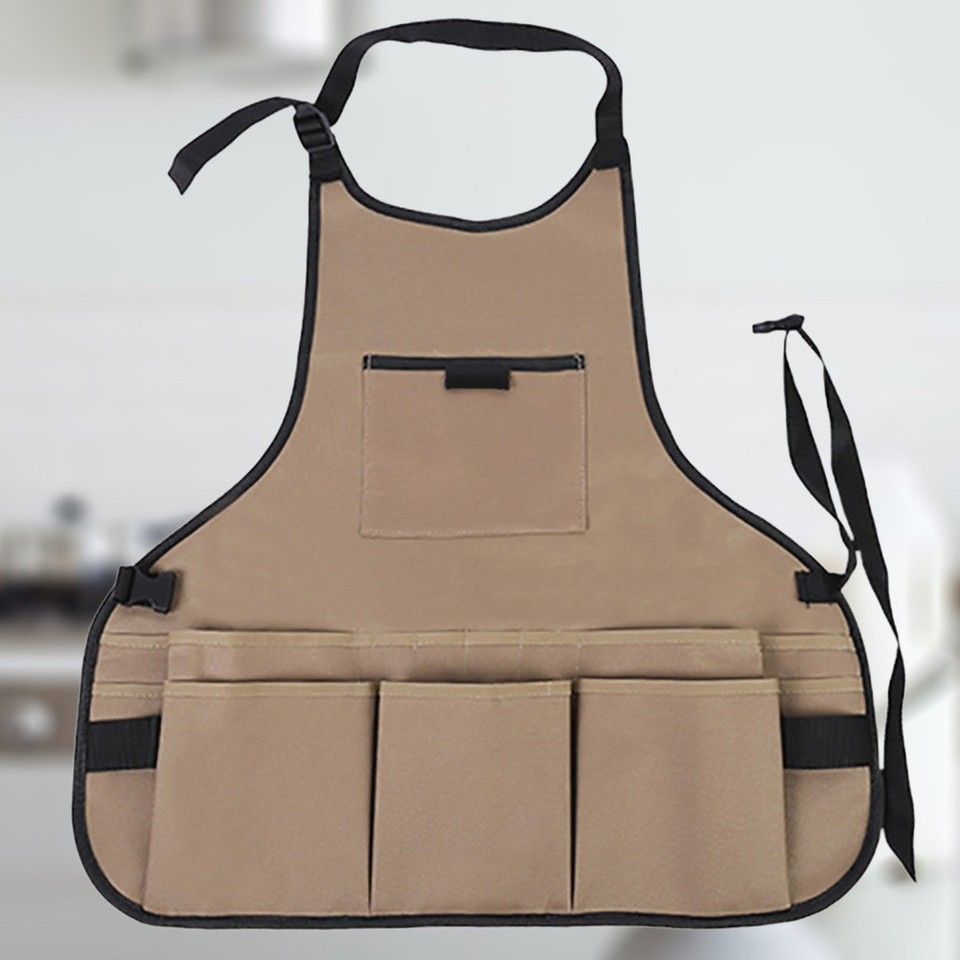 Multi-functional Tool Apron Kitchen Aprons Multiple Pockets | eBay ...