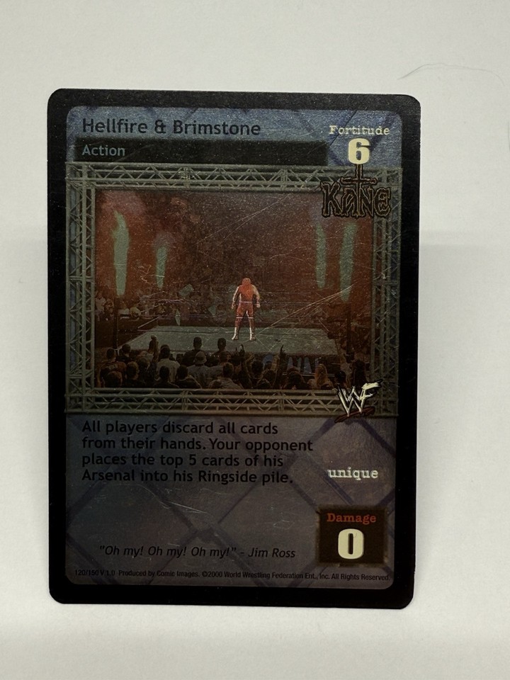 WWE WWF KANE BFM HELLFIRE & BRIMSTONE Raw Deal CCG | eBay