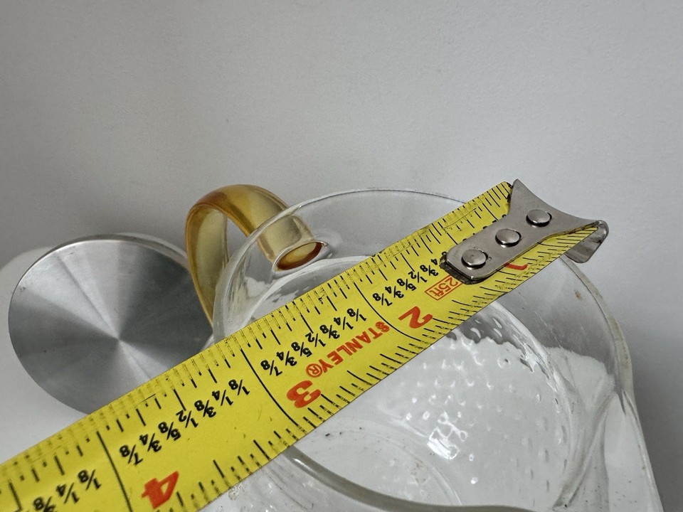 Borosilicate Glass Stainless Steel Pitcher W Lid Bore Design Cold Hot ...