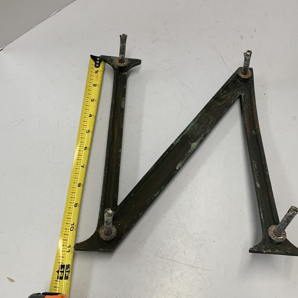 Antique Letter N - Building Marquee Sign Beautiful Cast Bronze Brass ...