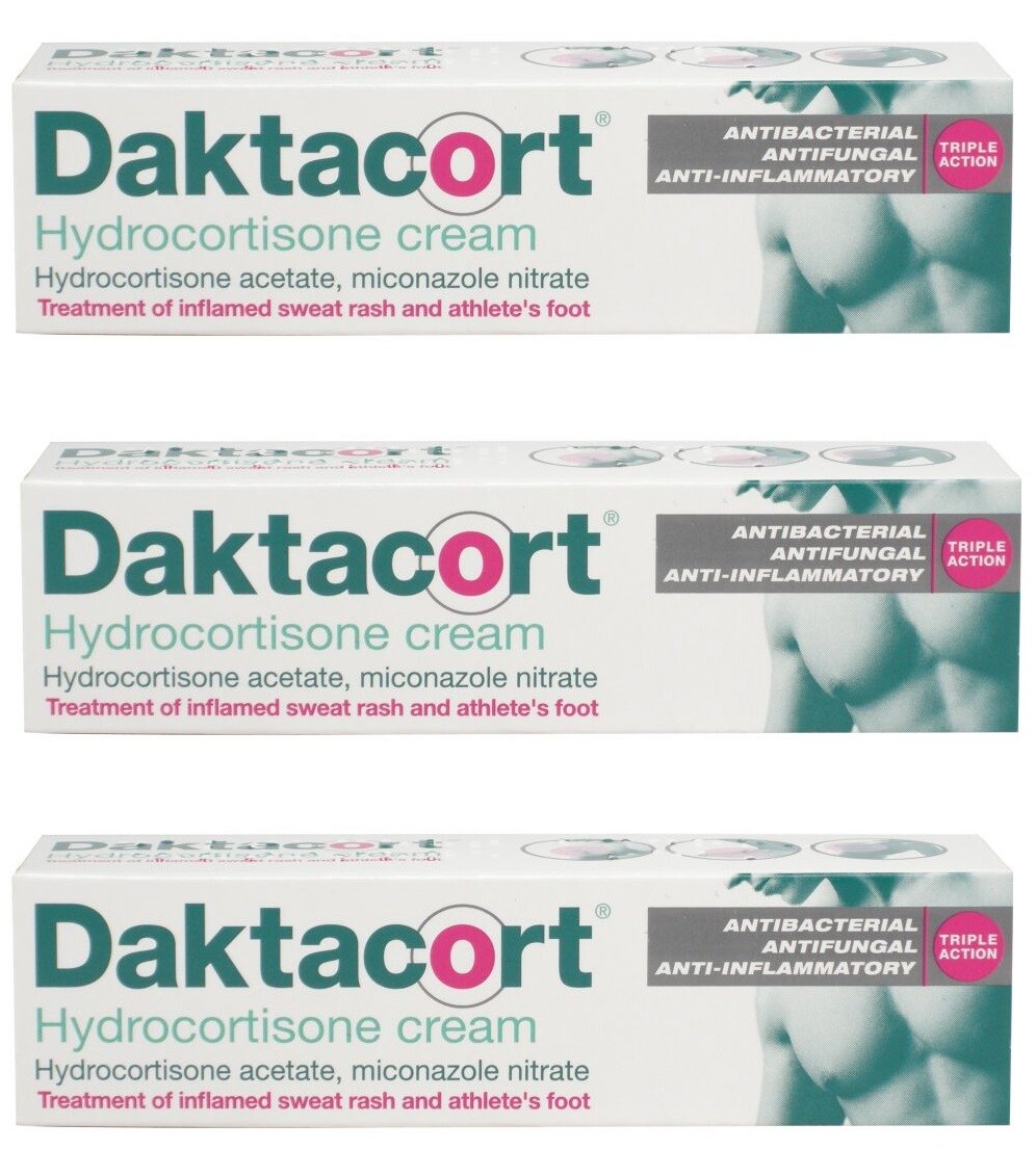 Daktacort Hydrocortisone Triple Action Antibacterial & Antifungal Cream ...