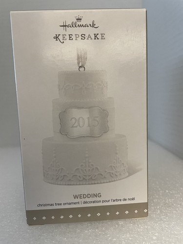 Hallmark Wedding Cake Keepsake Ornament Porcelain 2015 NIB 795902491352 ...