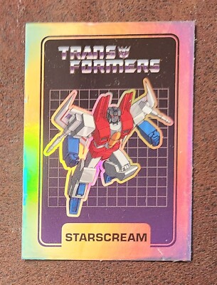 STARSCREAM PRIME HASBRO STICKER CARD | eBay