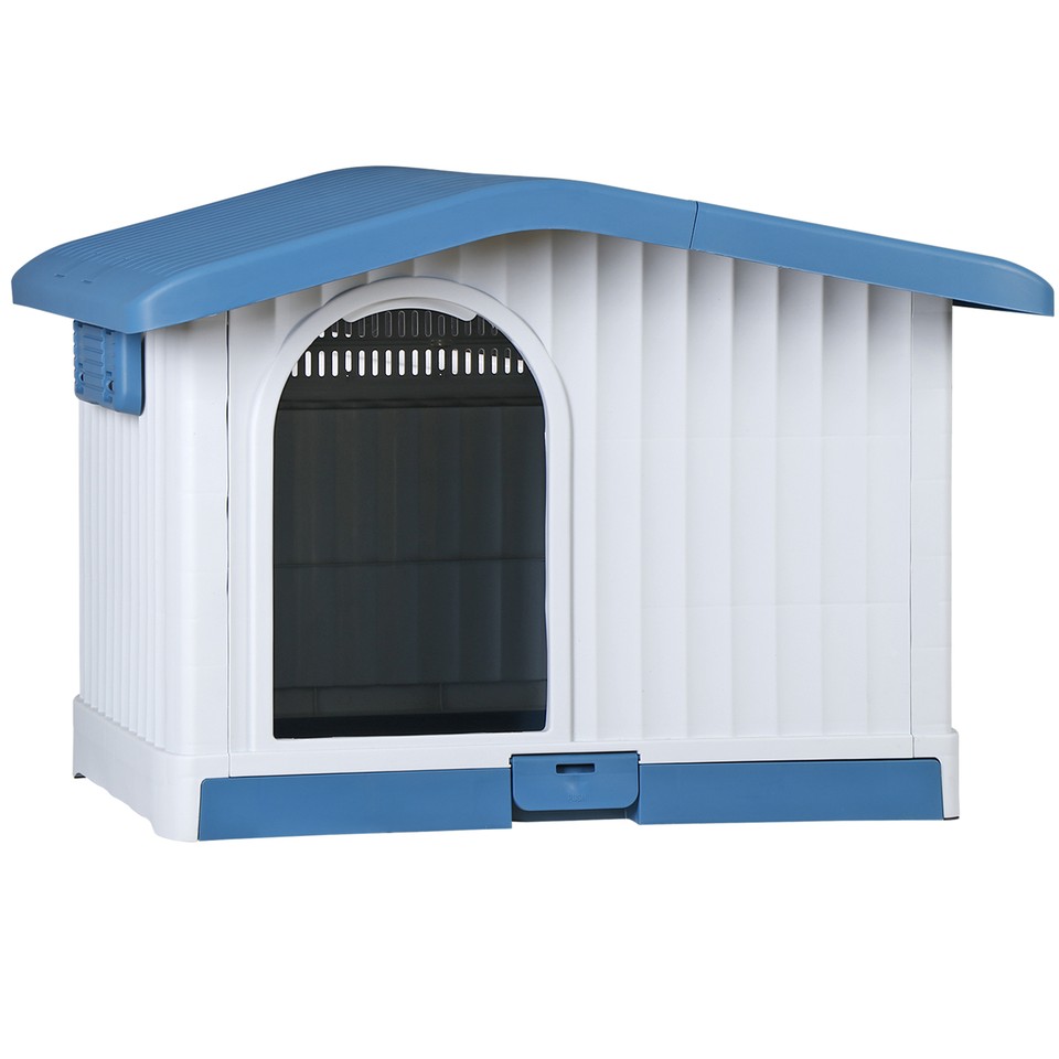 Large Plastic Dog House Indoor Outdoor Dog Kennel Waterproof Puppy ...