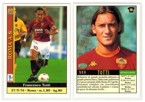 Schede Calcio 2001 Francesco Totti Roma Card #355 Mundicromo | eBay