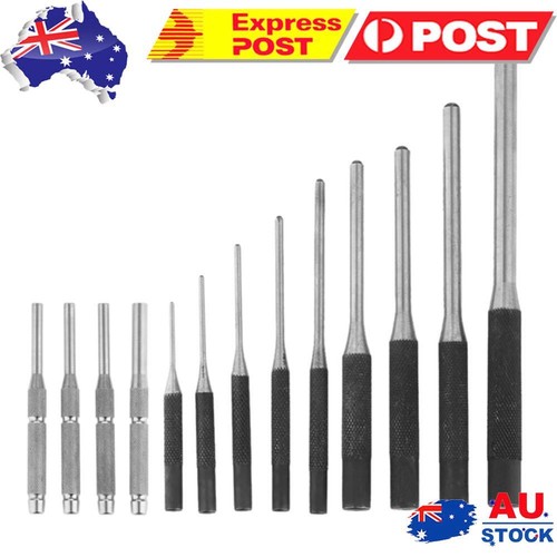 13pcs Pins Punch Set Safe Round Head Starter Punch Chisel Household ...