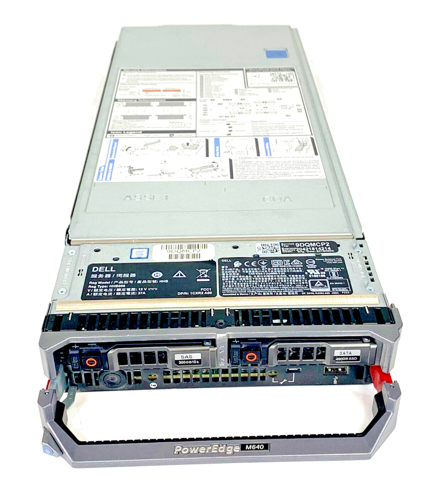 Barebones Dell PowerEdge M640 Blade Server 2x Heatsinks FCLGA3647 NO ...