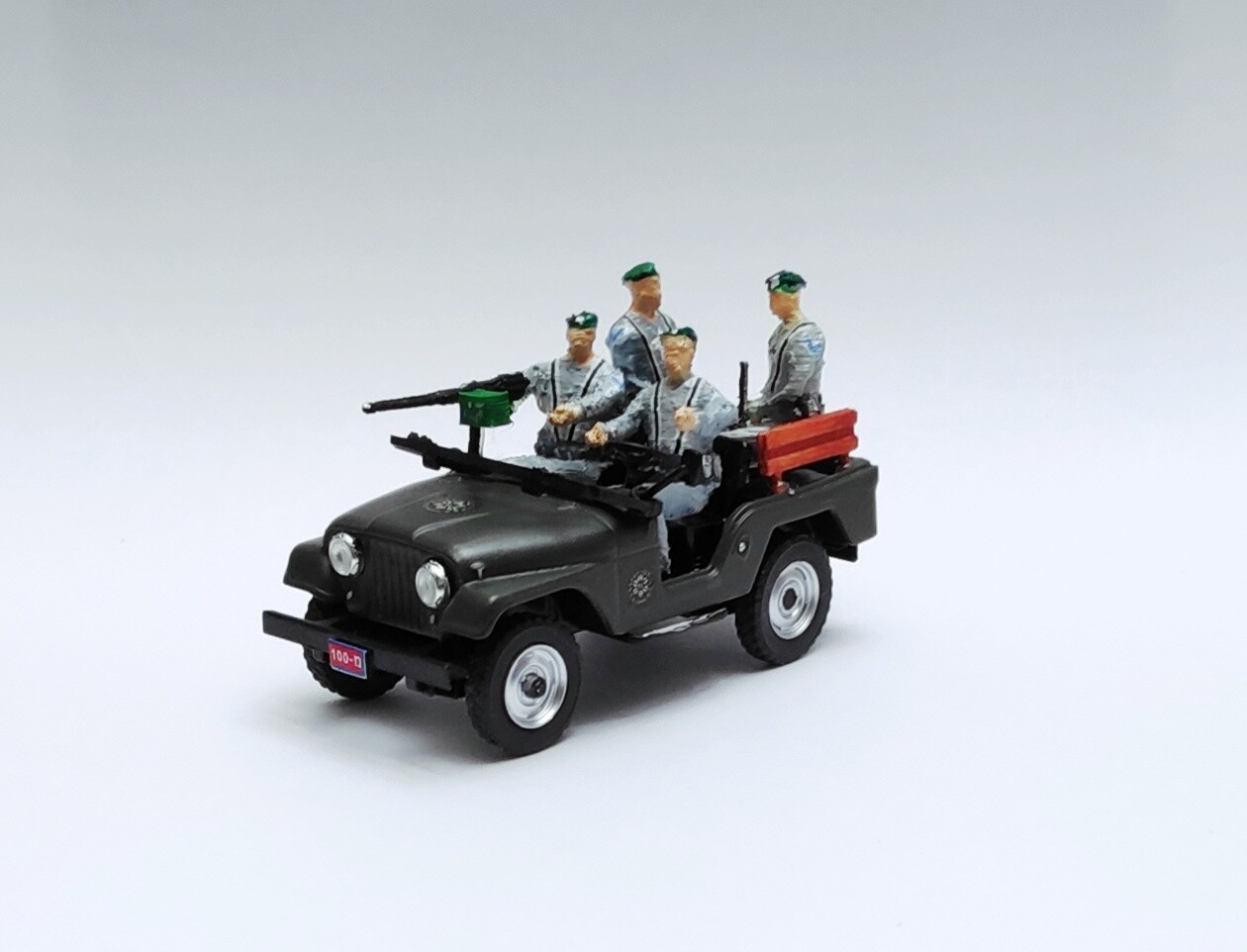 ISRAEL POLICE JEEP CJ5 OLD MAGAV BORDER UNIT CAR MODEL SCALE 1:43 BEST ...