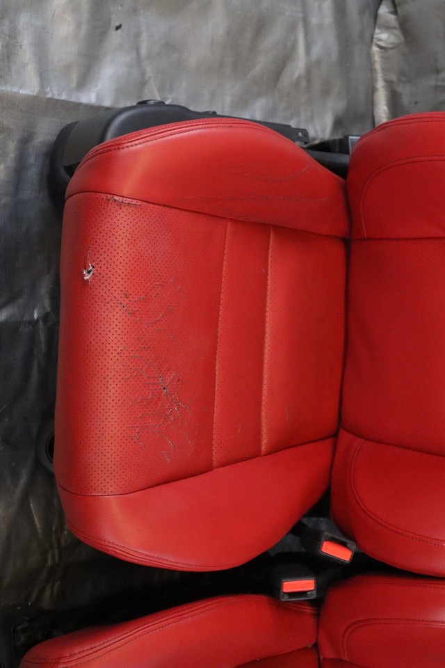 2018 JEEP CHEROKEE TRACKHAWK OEM RED LEATHER FRONT & REAR SEATS *REWRAP ...