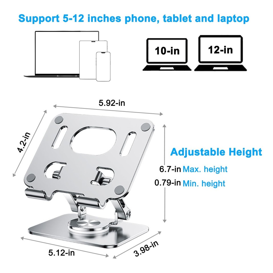 Foldable Adjustable Drawing Tablet Stand for Desk iPad Holder Laptop ...