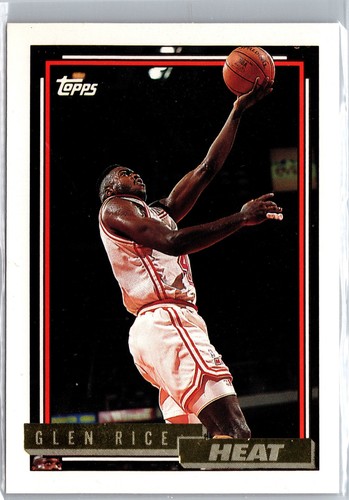 1992-93 Topps - #77- Glen Rice-Gold- Miami Heat | eBay