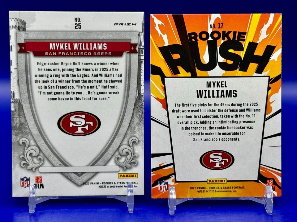 2025 Panini Rookies & Stars Mykel Williams Crusade Silver Prizm RC ...