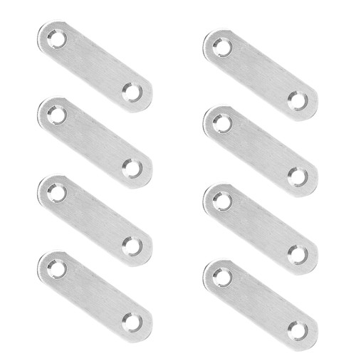 20PCS 37mm Stainless Steel Straight Steel Brace Straight Metal Bracket Silver | eBay