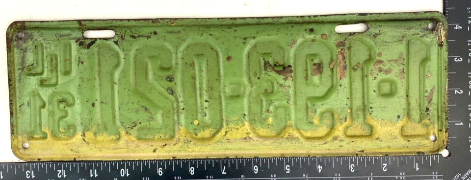 Illinois 1931 License Plate Antique Car Tag Model A Year Man Cave ...