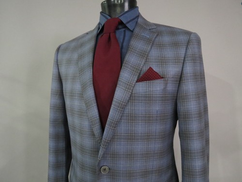 Costanzo Clothing Bespoke REDA Italy bold window pane slim cut sport ...