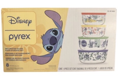 New Disney Pyrex Stitch - Glass Food Decorated Storage Bowl & Lid Set ...