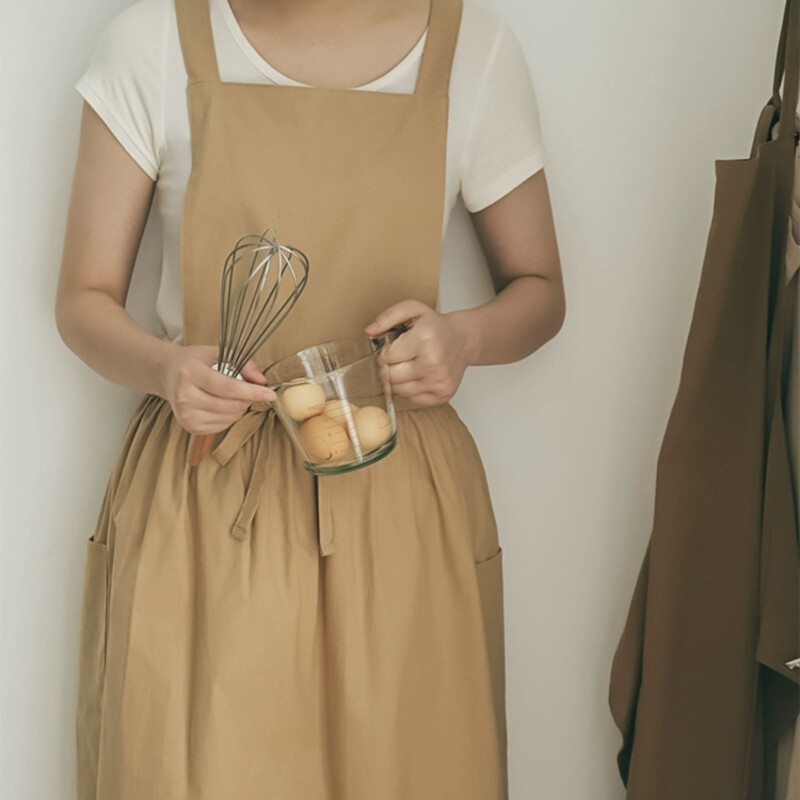 Women Cotton Pleated Sleeveless Apron Casual Florist Shop Kitchen ...