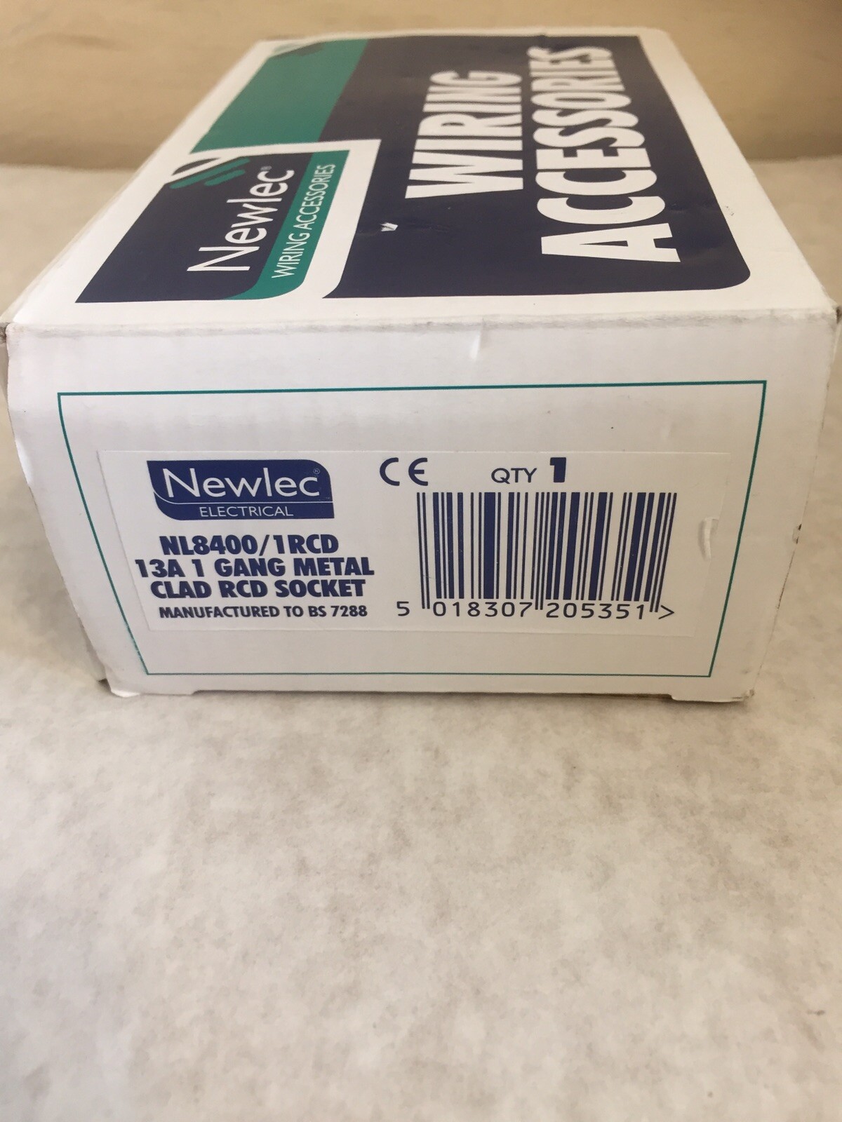 Newlec NL8400/1RCD 13A 1 Gang Metal Clad RCD socket NEWLEC 13amp 1 Gang ...