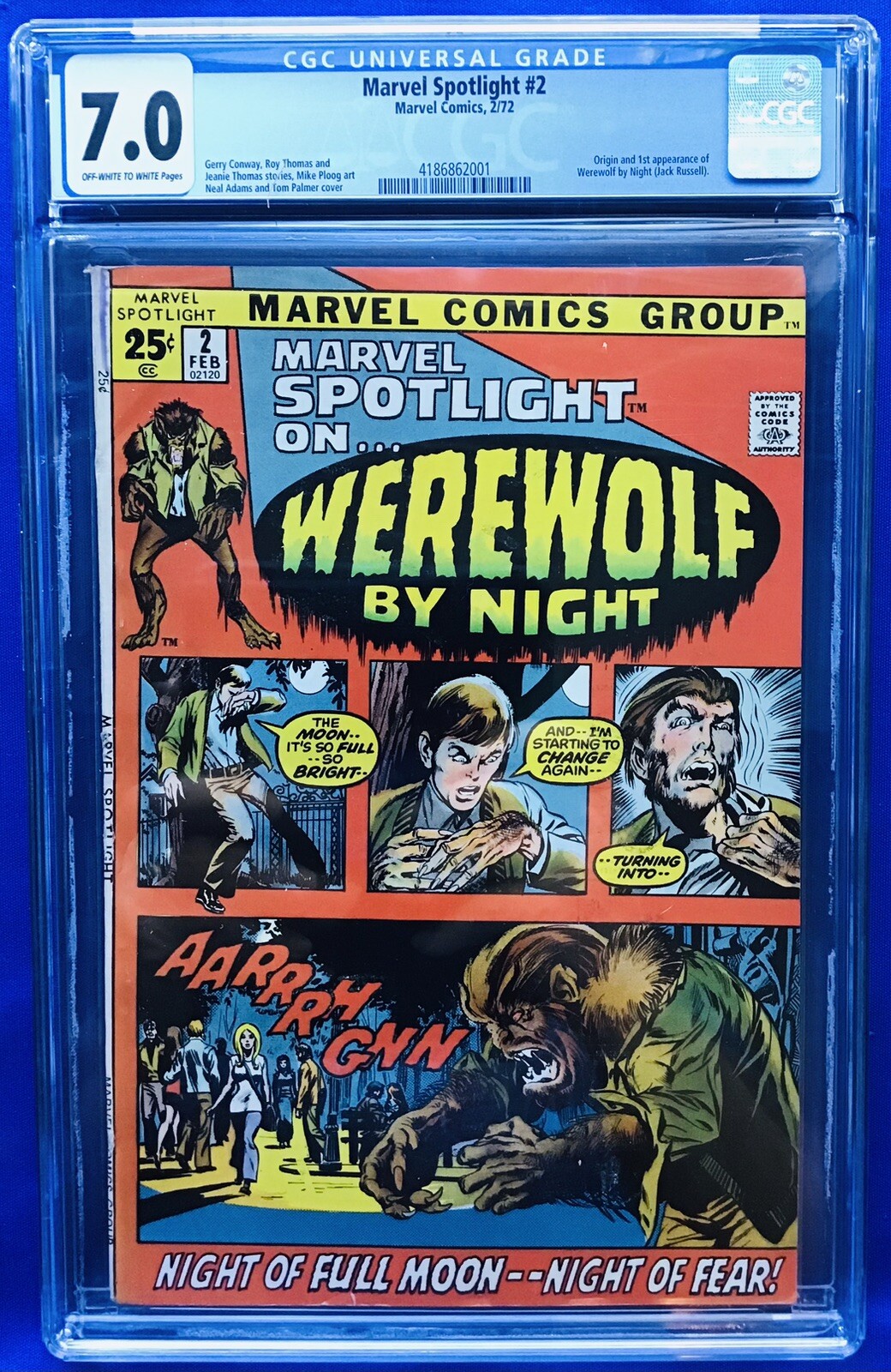 MARVEL SPOTLIGHT #2 (1972) ORIGIN & 1ST APP OF WEREWOLF BY NIGHT ...