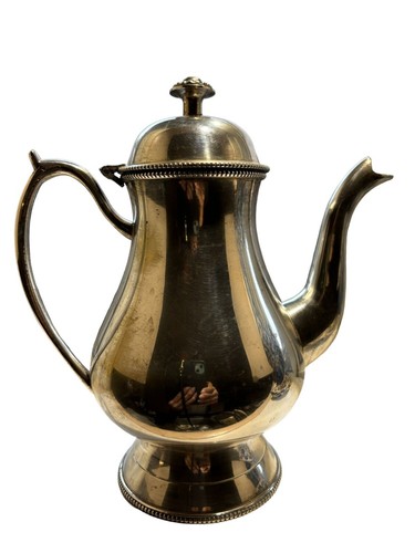 Vintage Silver-Plated Coffee Tea Pot W/ Ornate Handle & Spout Simple ...