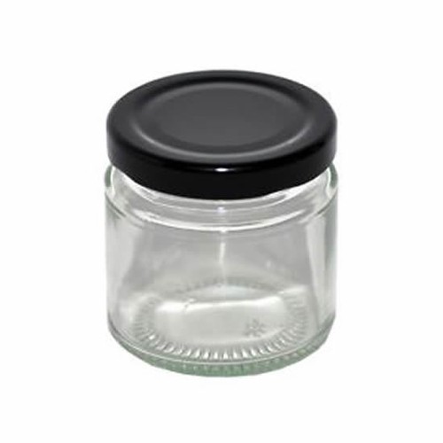 20 SMALL ROUND GLASS JARS 100ML WITH LIDS-WEDDING JAM HONEY SPICES ...