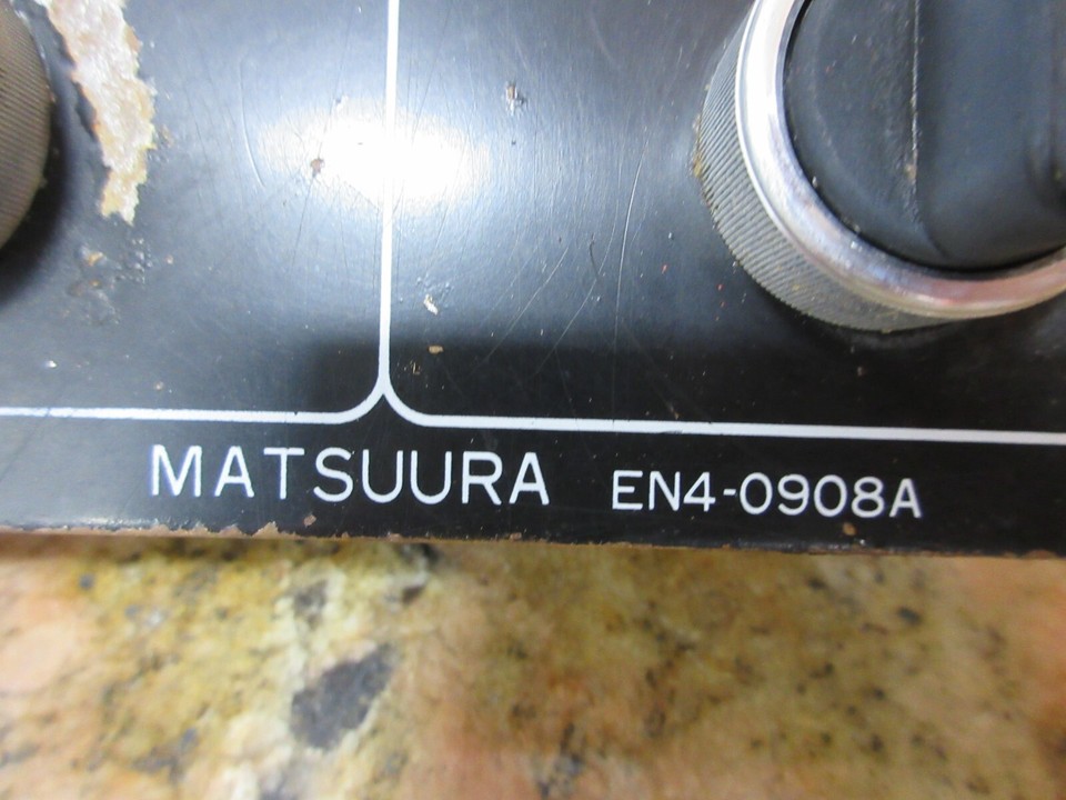 MATSUURA CNC VERTICAL MILL MAIN OPERATOR CONTROL PANEL EN4-0908A HGF ...
