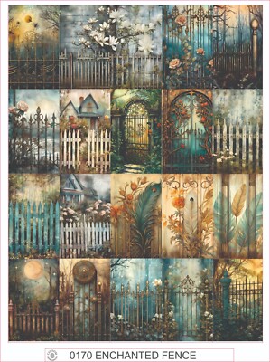 ENCHANTED FENCE - COMPLETE SHEET OF 20 STICKERS | eBay