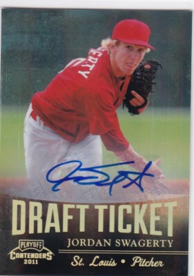 2011 Playoff Contenders Draft Ticket Autographs #DT87 Jordan Swagerty ...