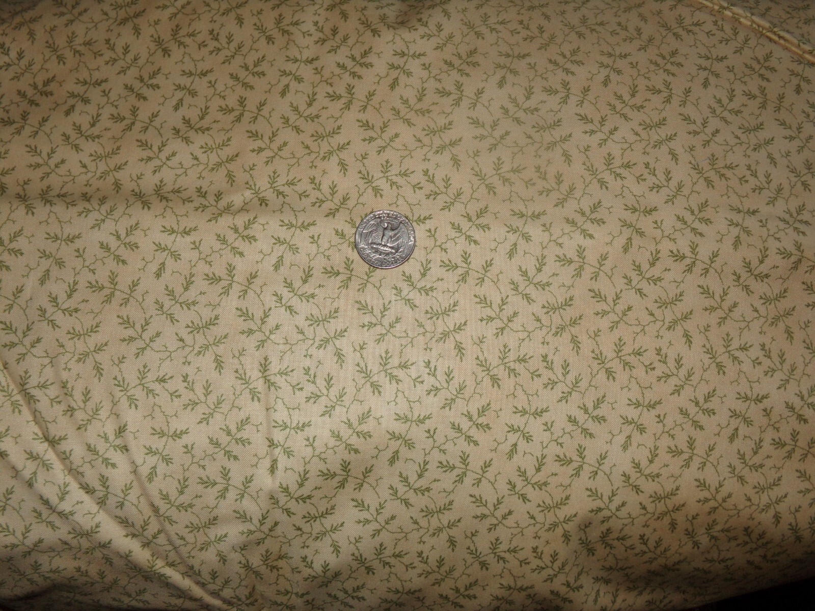 Tiny Green Leaf Vine Pattern Fabric, Dealer Code Z-9 | eBay