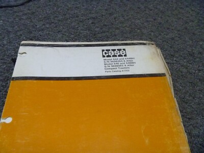 Case 644 & 644BH Compact Tractor Parts Catalog Manual A1302 S/N 9698284 ...