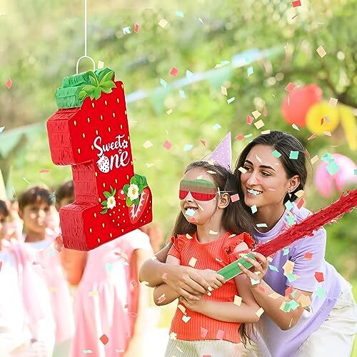 Aoriher Strawberry 1st Birthday Pinata Strawberry Pinata Summer Berry ...
