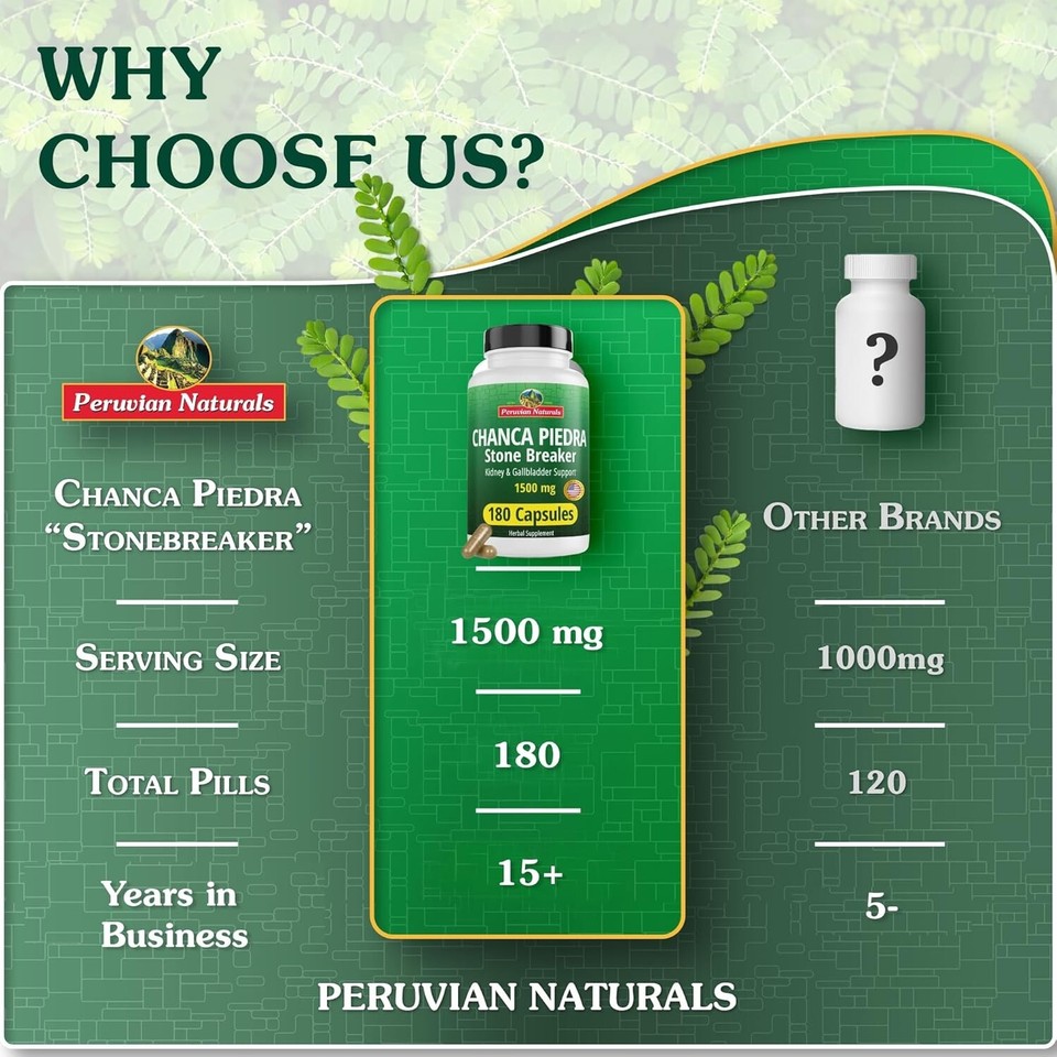 Chanca Piedra Stone Breaker 360 Capsules Kidney Stones Dissolver ...