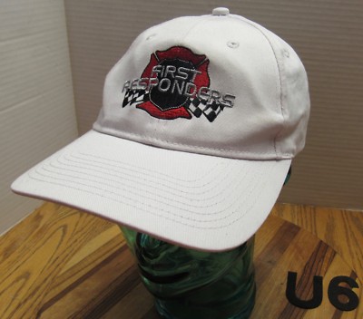 NICE WHITE "FIRST RESPONDERS" HAT EMBROIDERED STRAPBACK ADJUSTABLE VGC ...