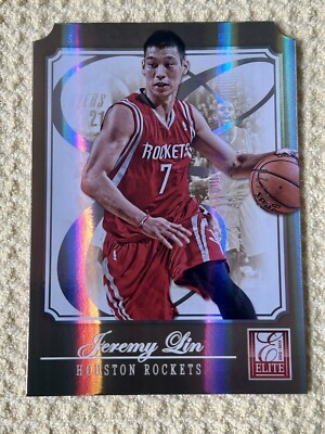 2012-13 Panini Elite Jeremy Lin Status GOLD Die-Cut /24 RARE Rockets ...