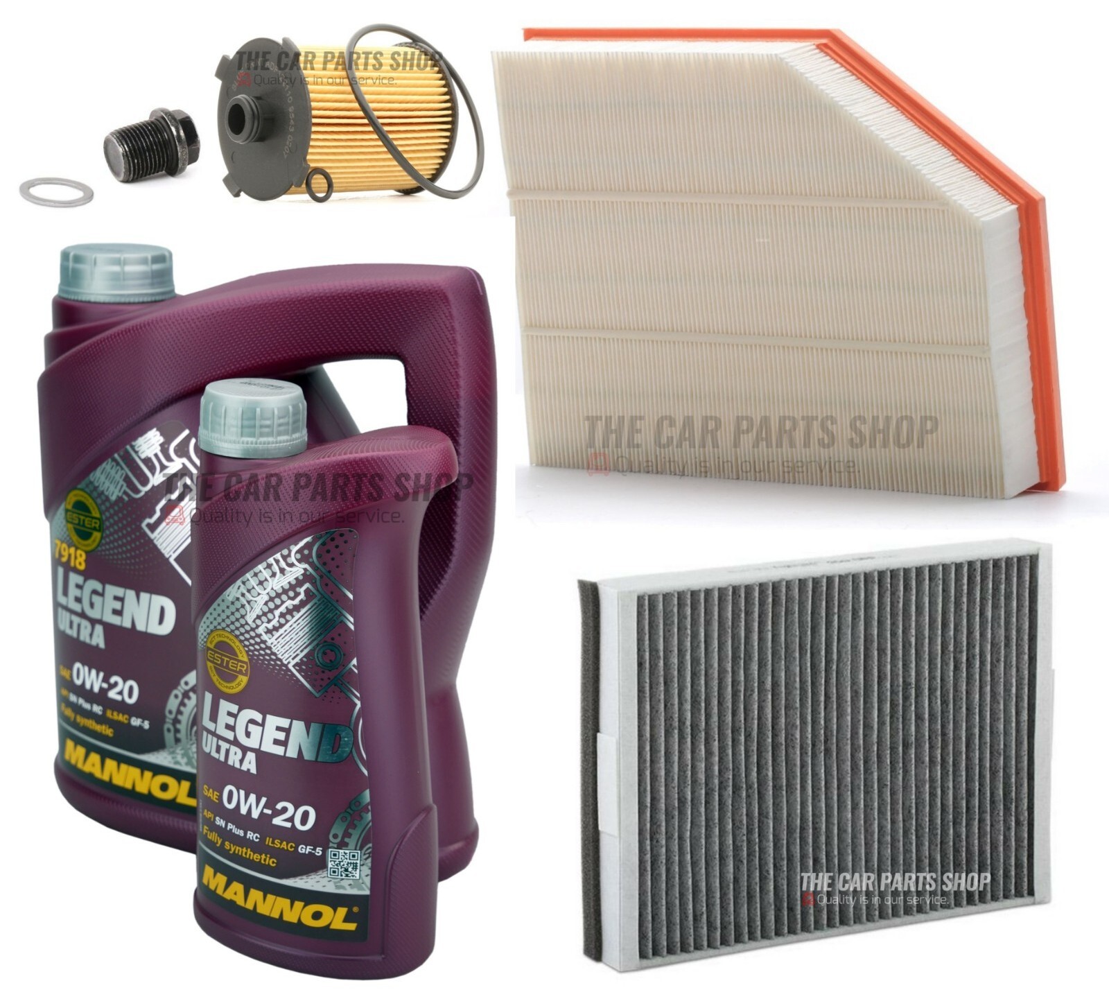 FITS VOLVO V40 D4 MK3 SERVICE KIT & MANNOL 0W20 ENGINE OIL 6 LITRES 3 ...