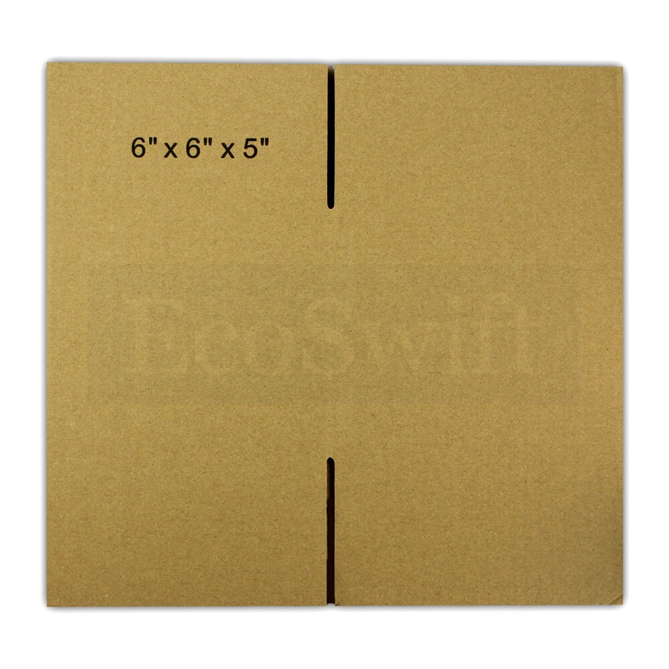50 6x6x5 EcoSwift Cardboard Packing Moving Shipping Boxes Corrugated ...