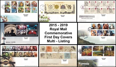 2015-2019 GB Royal Mail Commemorative FDC First Day Covers - Multi ...