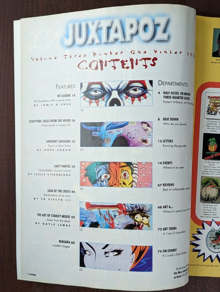 Juxtapoz Magazine Issue #9 - Winter, 1996, Stanley Mouse, Gary Panter ...