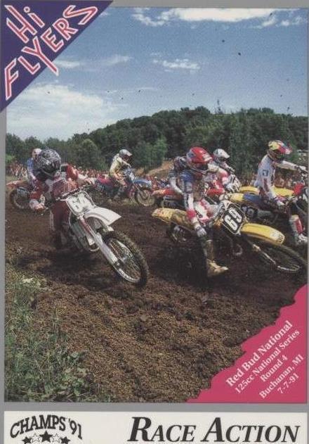 1991 Champs Hi Flyers AMA Motocross - Race Action Steve Herman, Lance ...