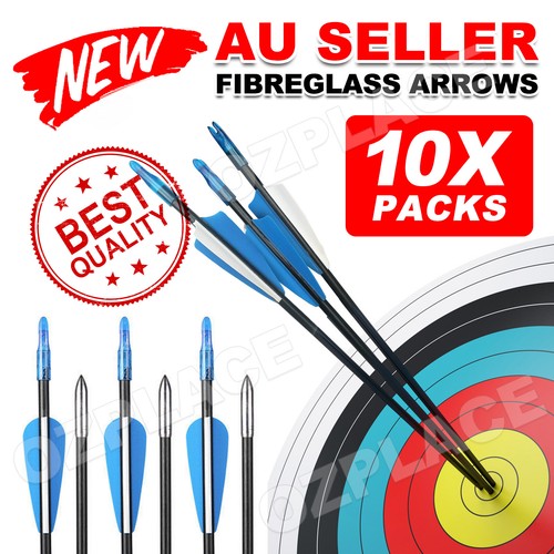 31" HEAVY DUTY FIBERGLASS/ALUMINUM ARROWS FOR Archery Hunting Compound ...