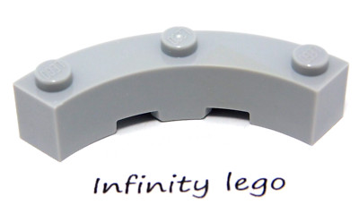 6 LEGO Light Grey Round Brick Corner 4 x 4 Studs on top (10644 15588) 6 ...