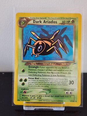 Pokémon TCG Dark Ariados Neo Destiny Unlimited 17/105 Rare EX | eBay