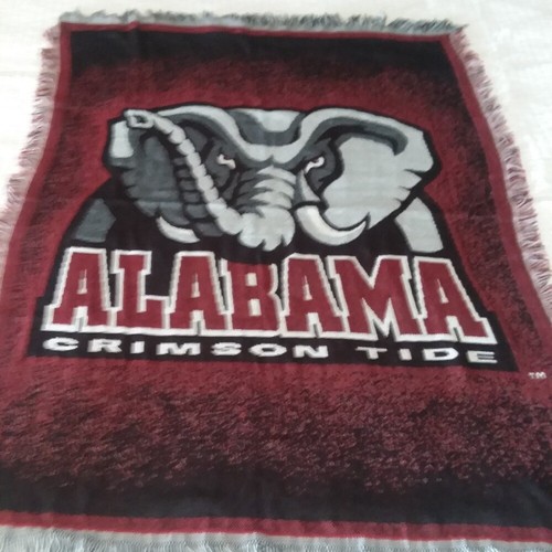 Alabama Crimson Tide Throw Blanket Woven Tapestry 44" x 56" | eBay