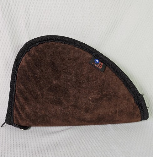 Ace Case Suede Soft Pistol Case 12" Brown Color fits 45acp or Smaller ...